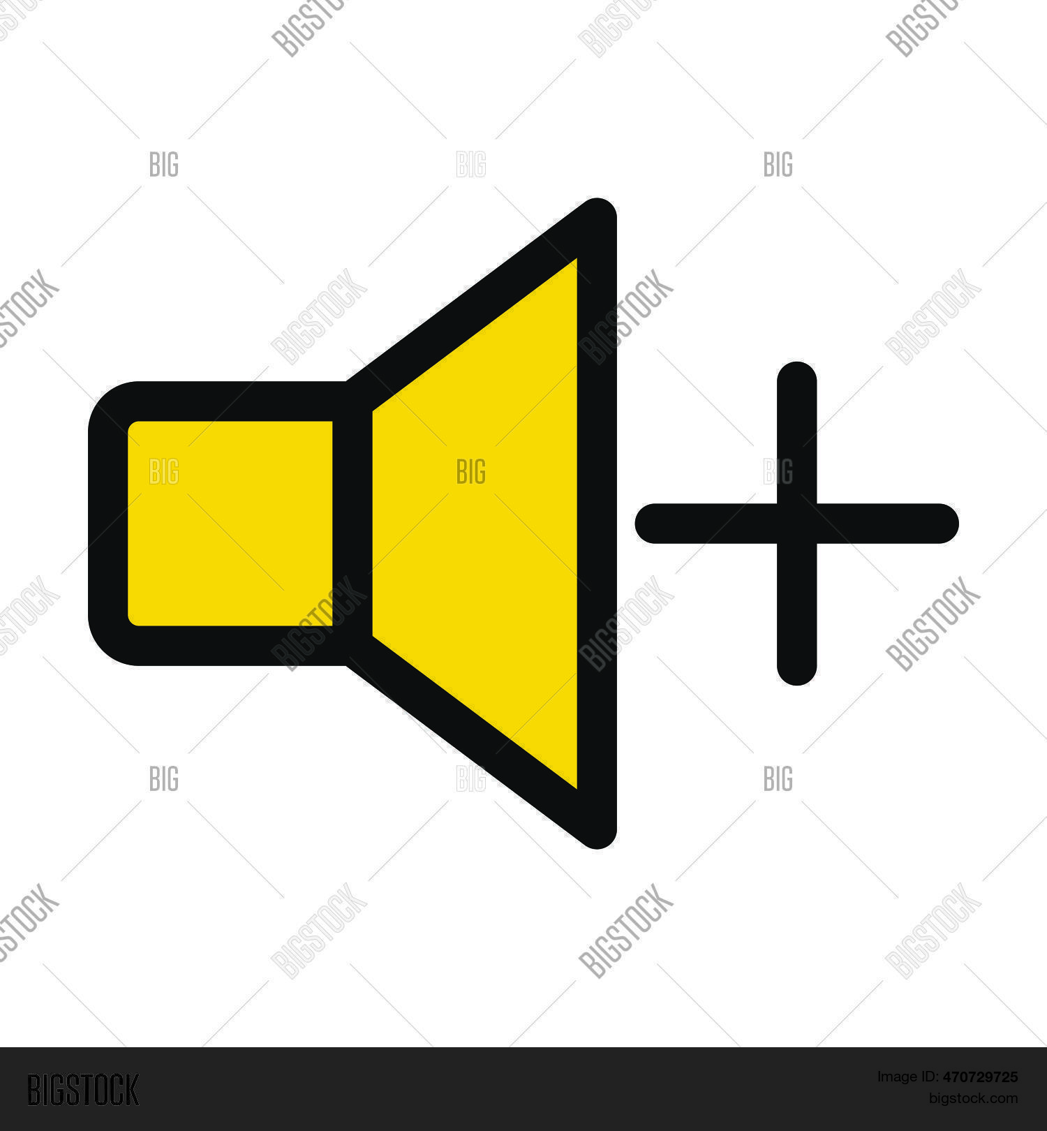 Add Volume Icon Line Vector & Photo (Free Trial) | Bigstock