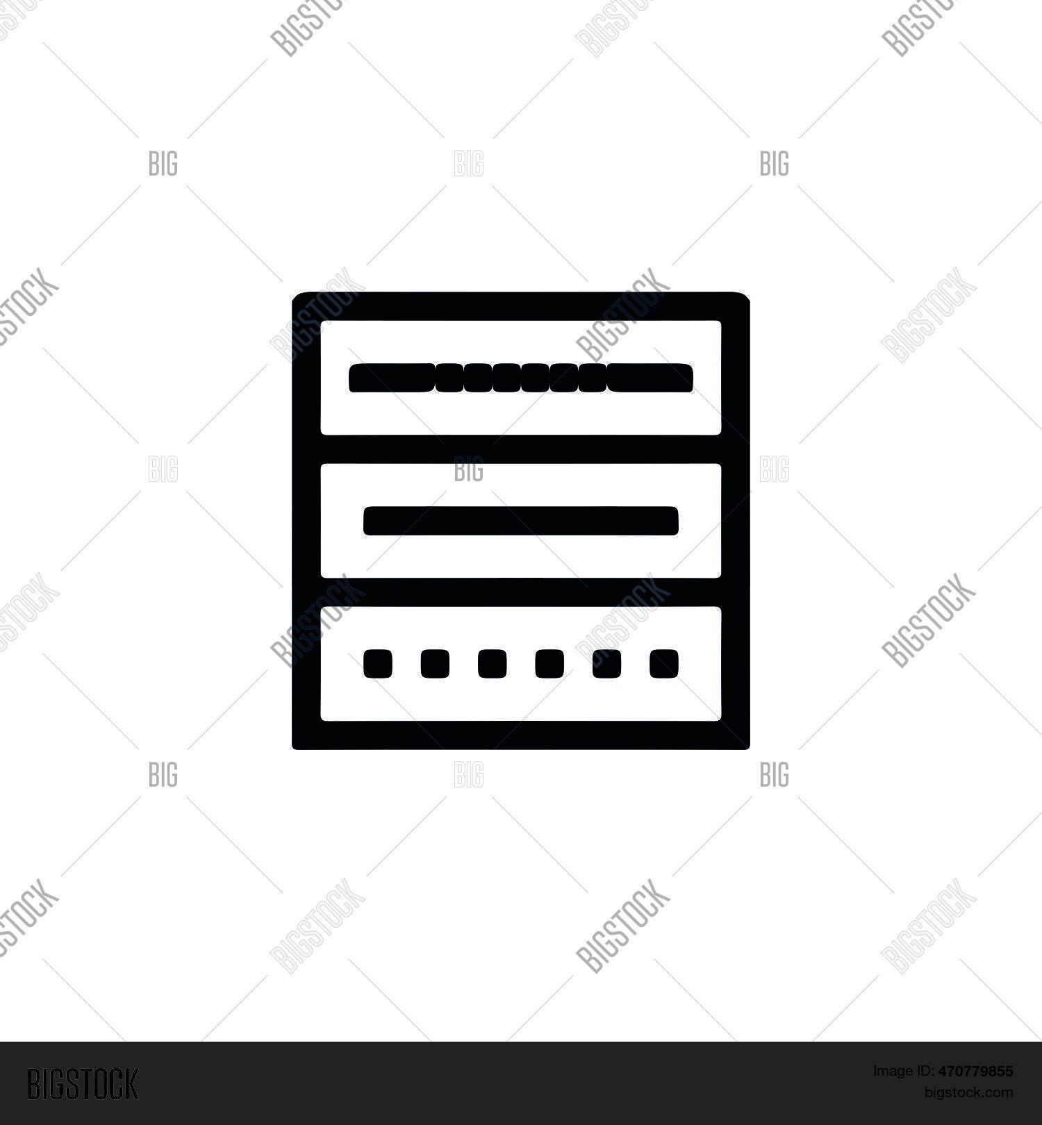 Server Rack Icon. Vector & Photo (Free Trial) | Bigstock