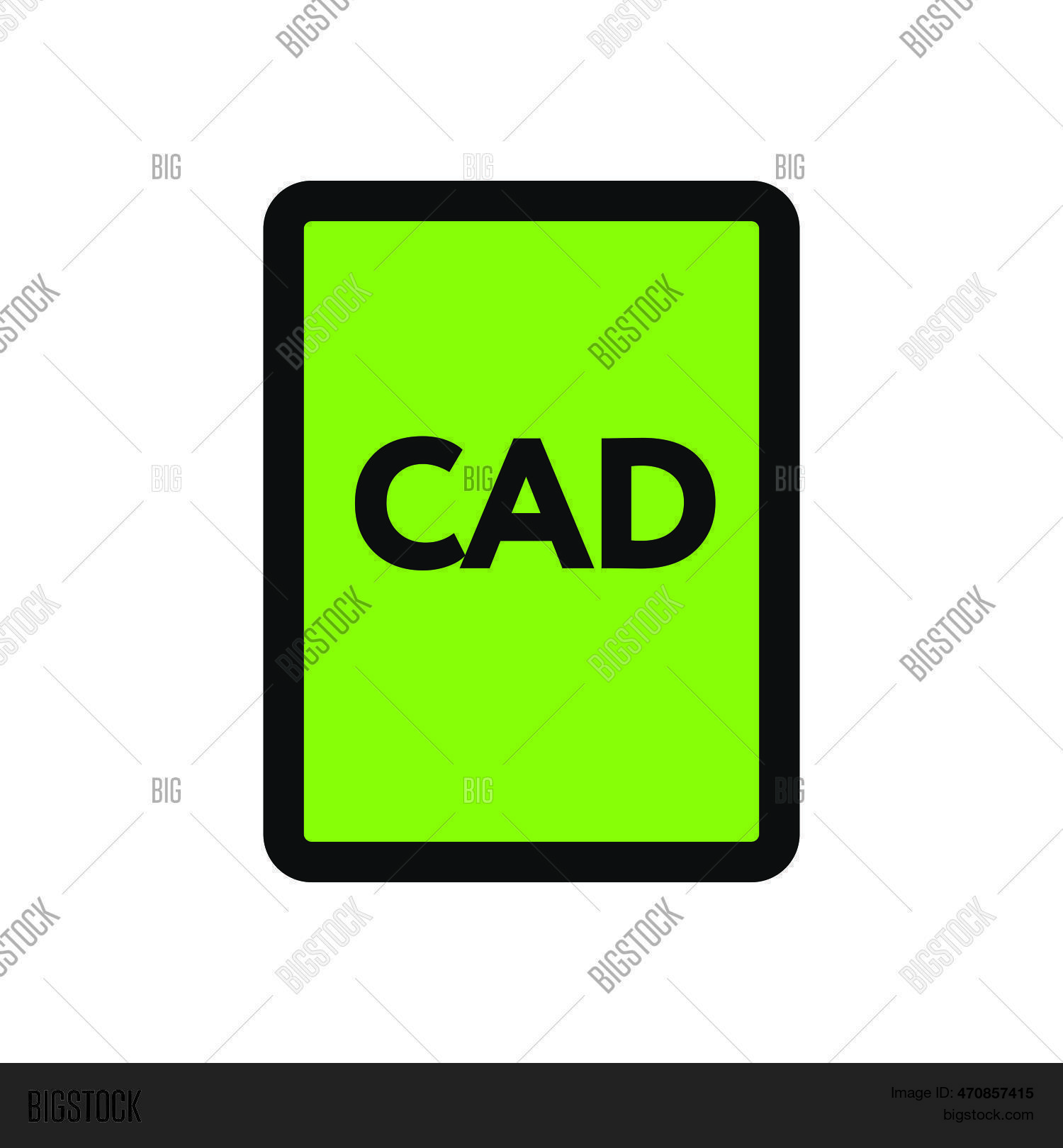 Cad File Icon Line Vector & Photo (Free Trial) | Bigstock