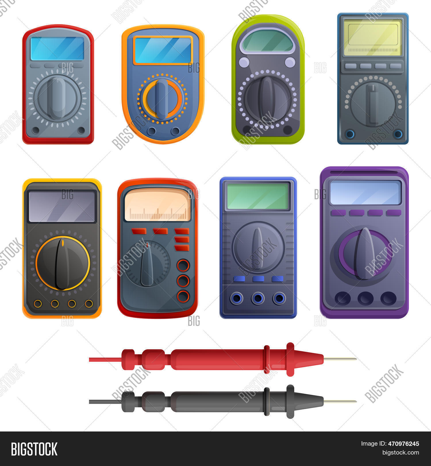 Multimeter Icons Set. Image & Photo (Free Trial) | Bigstock