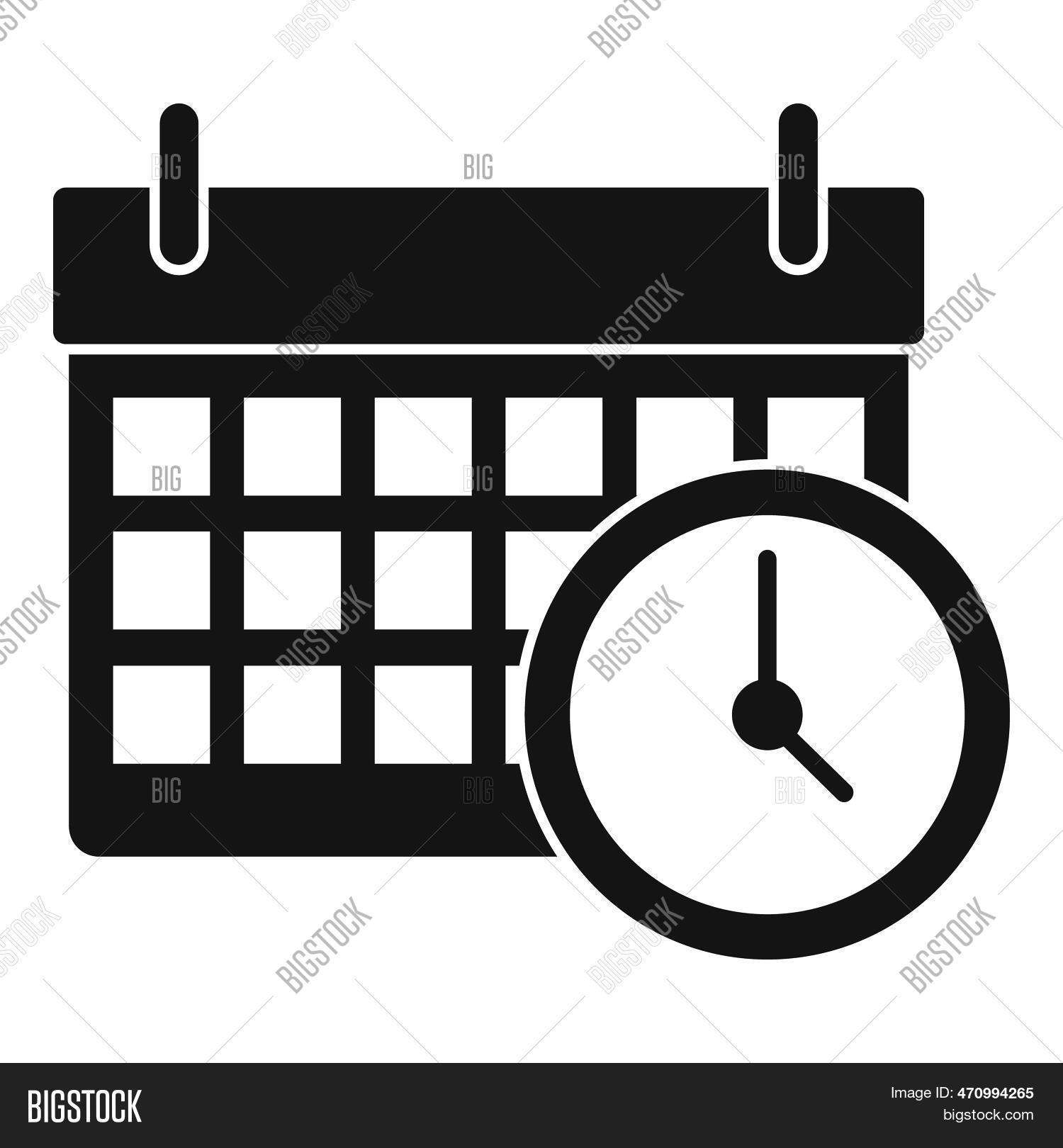 Calendar Time Clock Image & Photo (Free Trial) | Bigstock