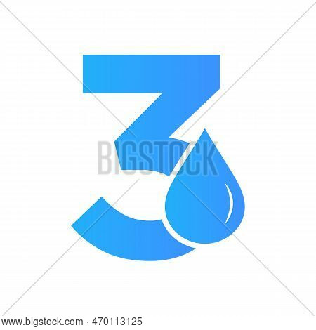 Letter 3 Water Logo Vector & Photo (Free Trial) | Bigstock