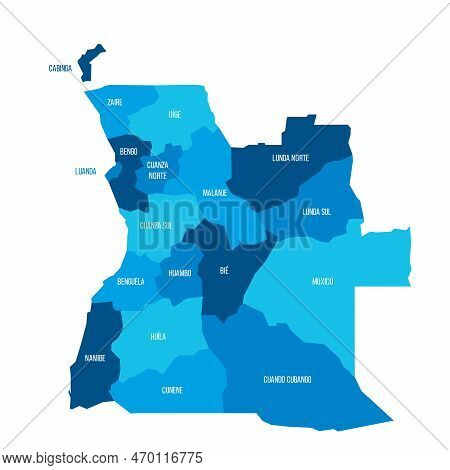 Angola Political Map Vector & Photo (Free Trial) | Bigstock