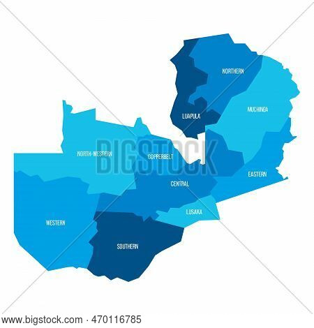 Zambia Political Map Vector & Photo (Free Trial) | Bigstock
