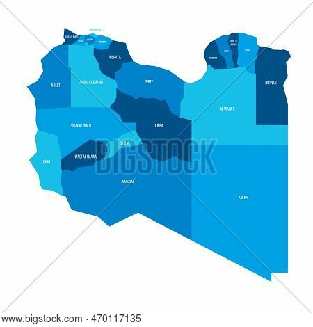 Libya Political Map Vector & Photo (Free Trial) | Bigstock