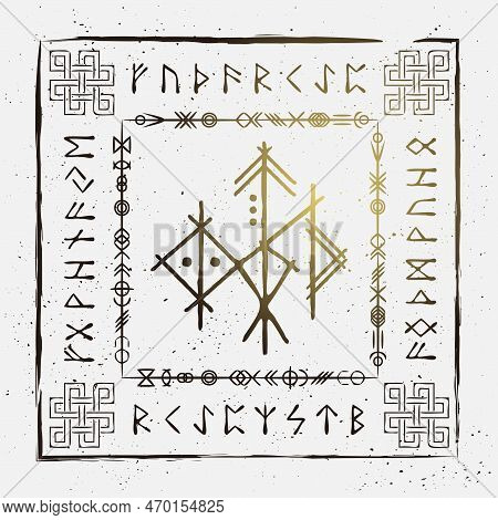 Old Runic Letters Vector & Photo (Free Trial) | Bigstock