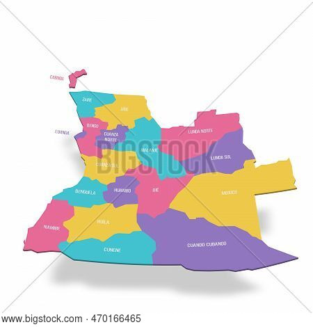 Angola Political Map Vector & Photo (Free Trial) | Bigstock