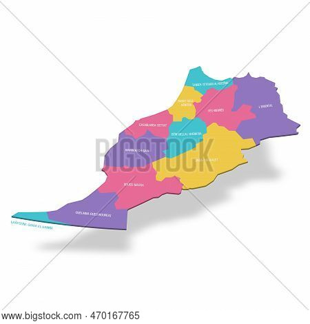 Morocco Political Map Vector & Photo (Free Trial) | Bigstock