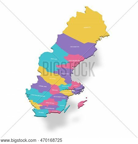 Sweden Political Map Vector & Photo (Free Trial) | Bigstock
