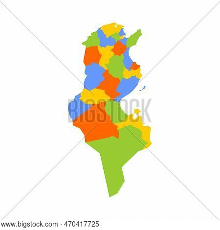 Tunisia Political Map Vector & Photo (Free Trial) | Bigstock