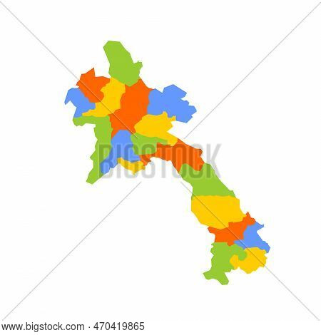 Laos Political Map Vector & Photo (Free Trial) | Bigstock