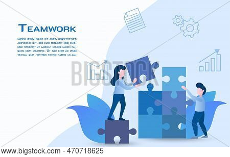 Jigsaw Teamwork Vector & Photo (Free Trial) | Bigstock