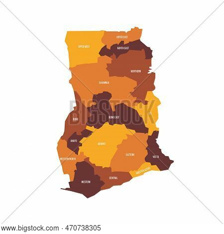 Ghana Political Map Vector & Photo (Free Trial) | Bigstock