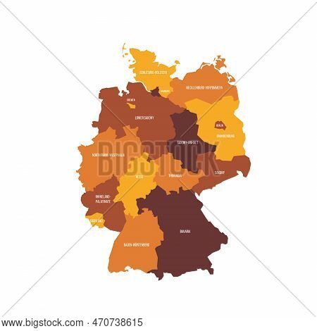 Germany Political Map Vector & Photo (Free Trial) | Bigstock