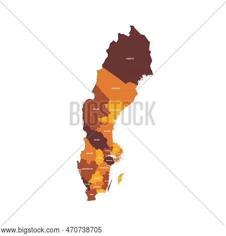 Sweden Political Map Vector & Photo (Free Trial) | Bigstock