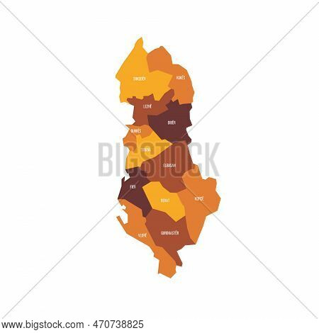 Albania Political Map Vector & Photo (Free Trial) | Bigstock