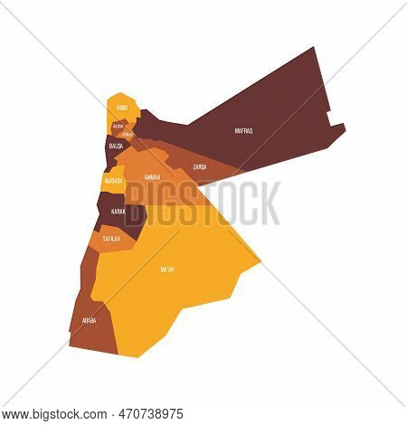 Jordan Political Map Vector & Photo (Free Trial) | Bigstock