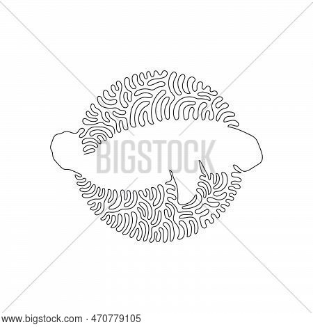 Single Curly One Line Vector & Photo (Free Trial) | Bigstock