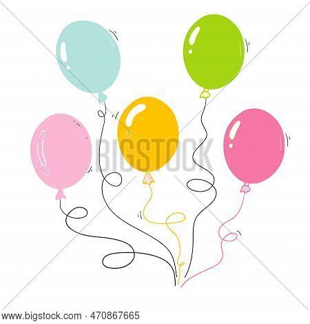 Bunch Balloons Vector & Photo (Free Trial) | Bigstock
