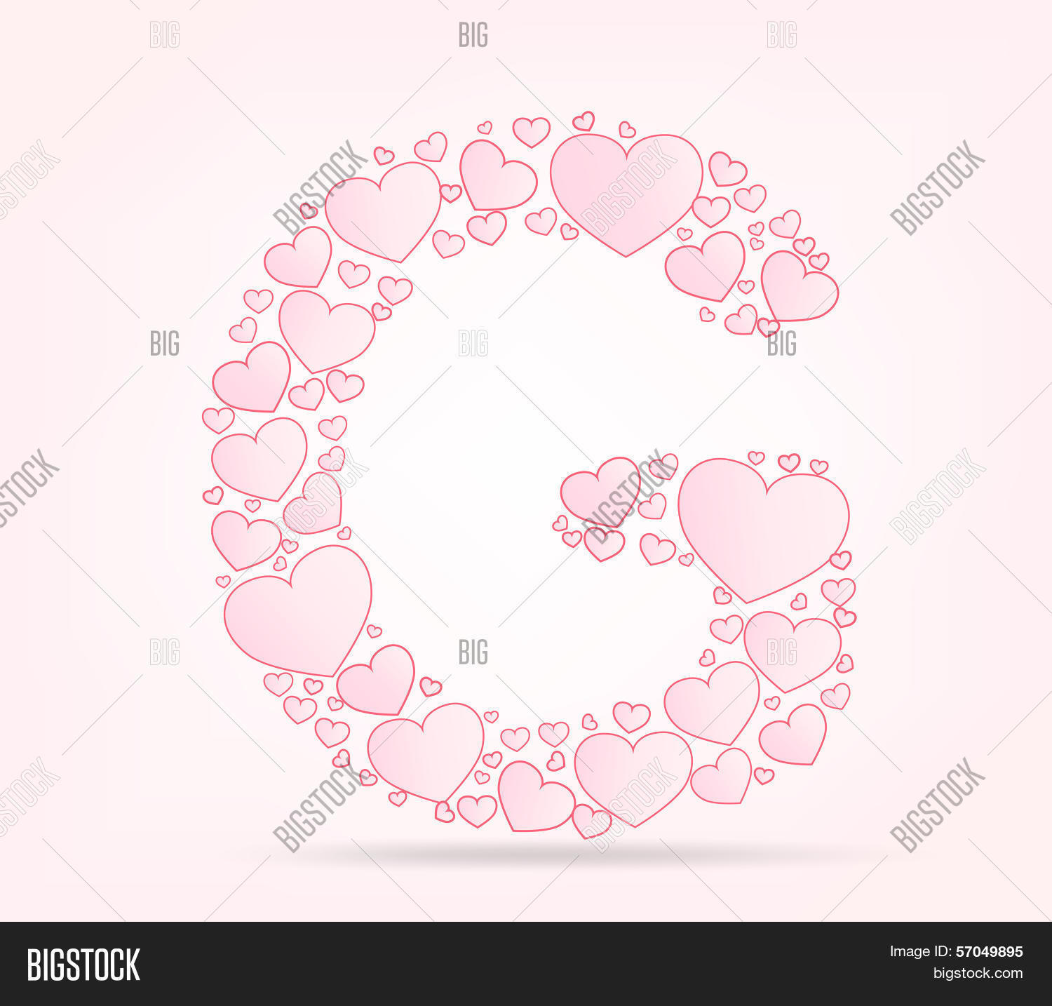 Font Hearts Vector Vector & Photo (Free Trial) | Bigstock