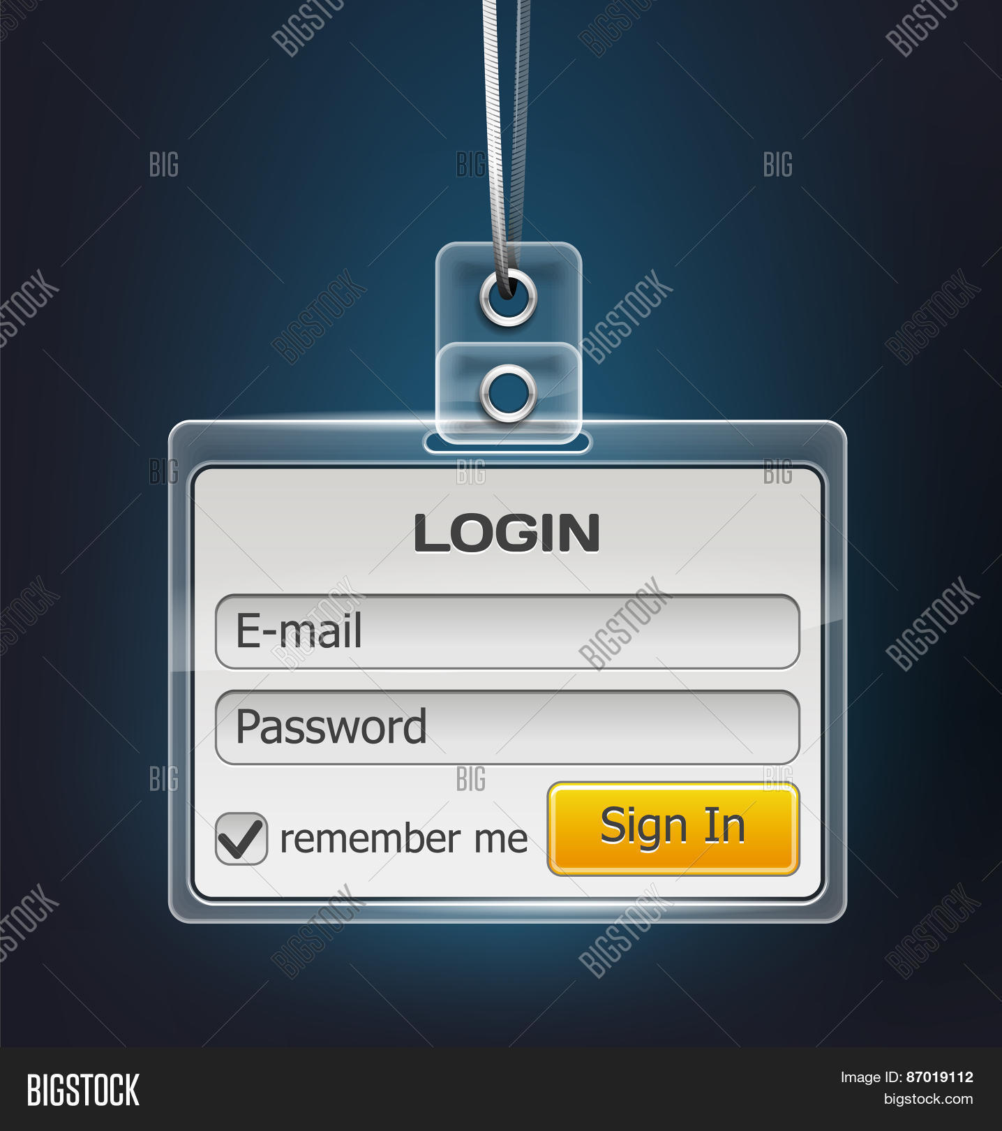 Vector Login Form Vector & Photo (Free Trial) | Bigstock