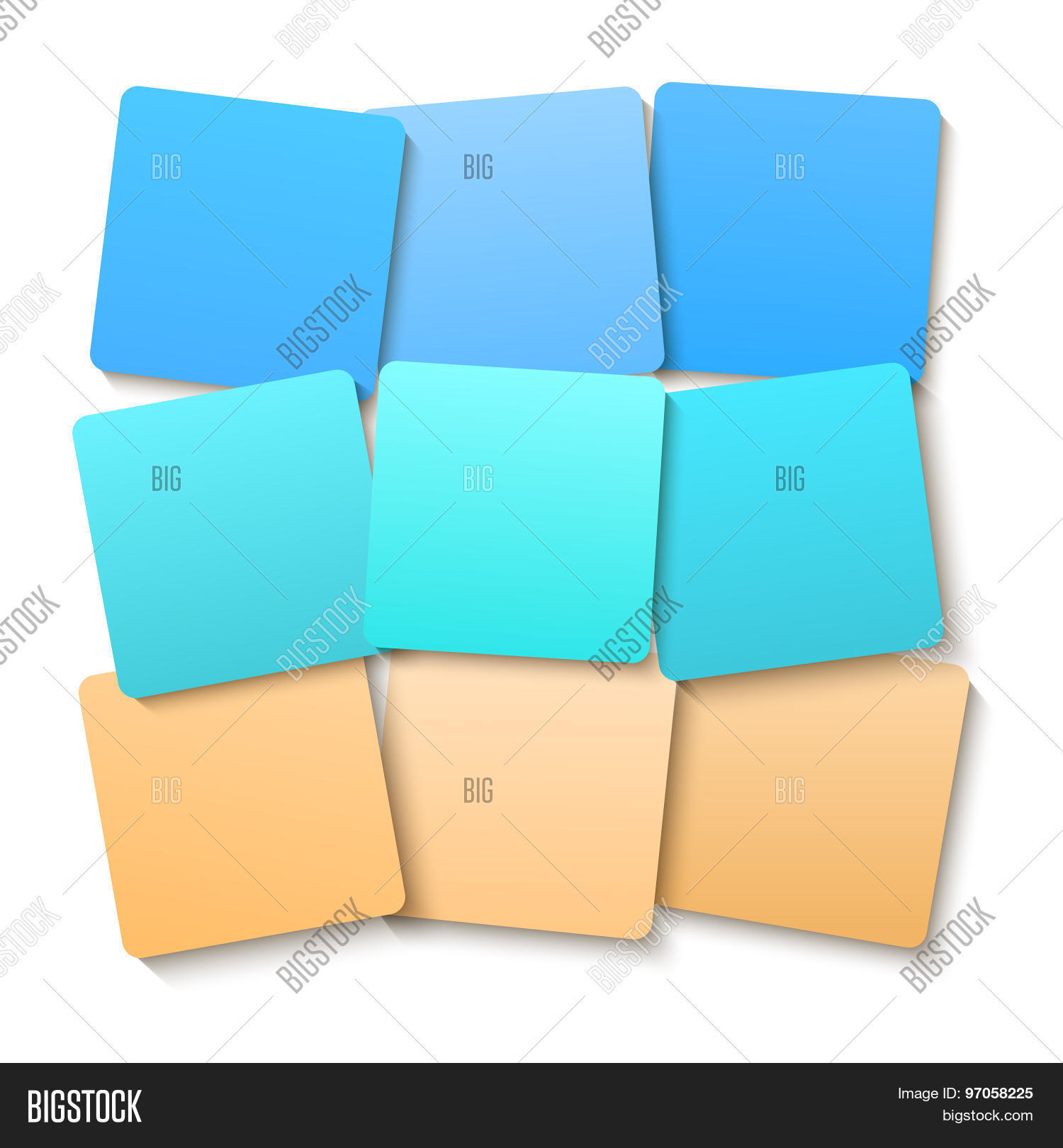 Offset Squares Color Vector & Photo (Free Trial) | Bigstock