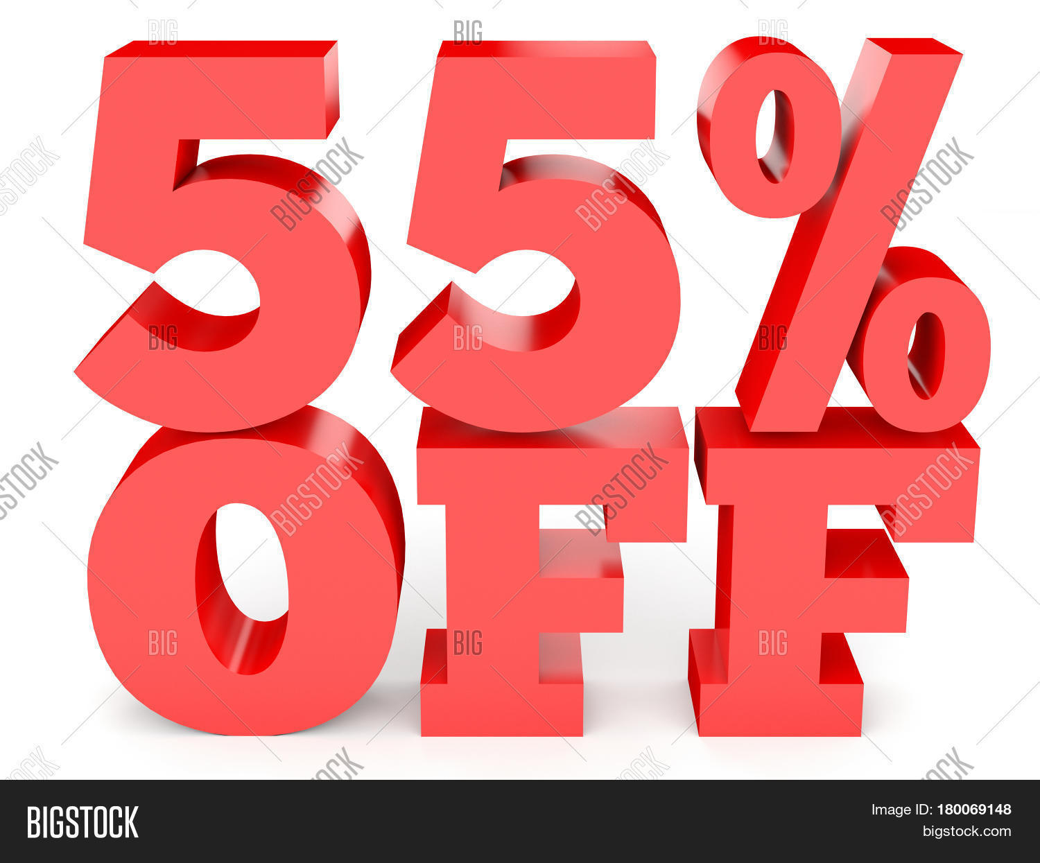 Fifty Five Percent Off Image & Photo (Free Trial) | Bigstock