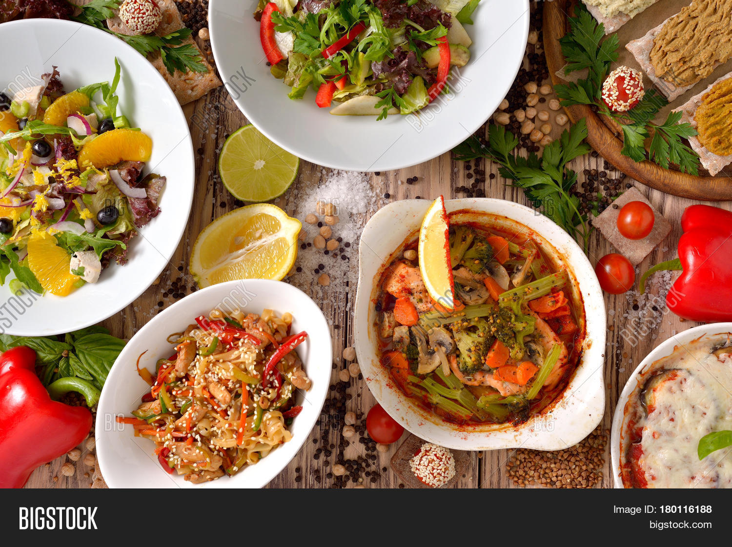 Table Served Dishes Image & Photo (Free Trial) | Bigstock