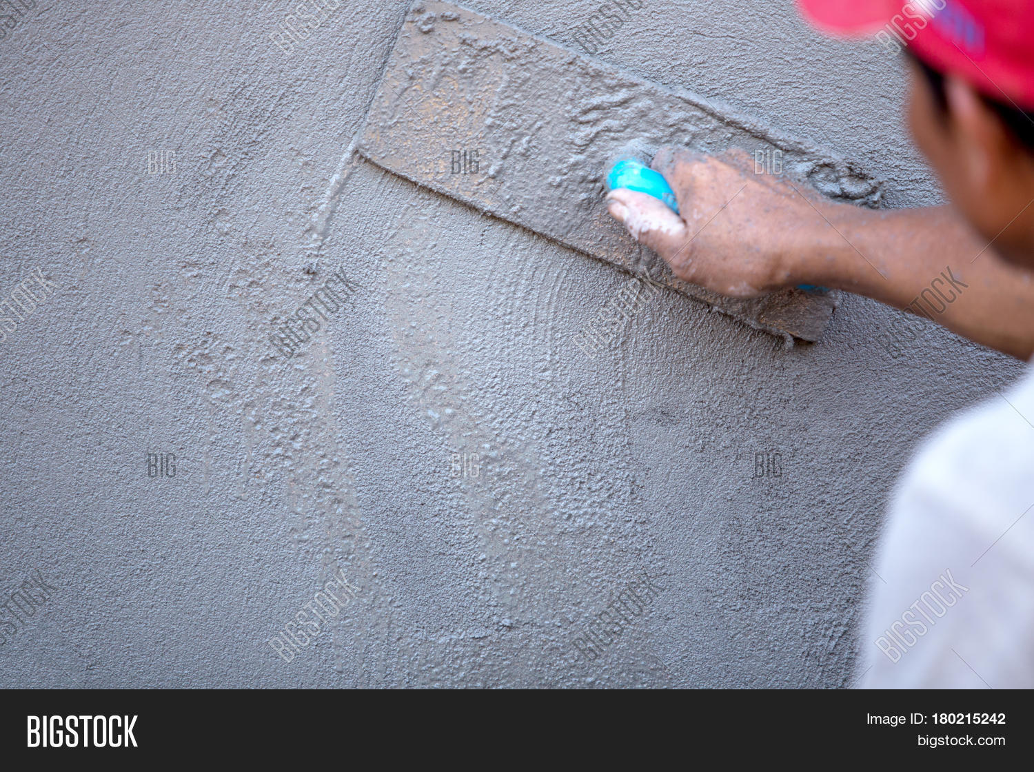Man Worker Plastering Image & Photo (Free Trial) | Bigstock