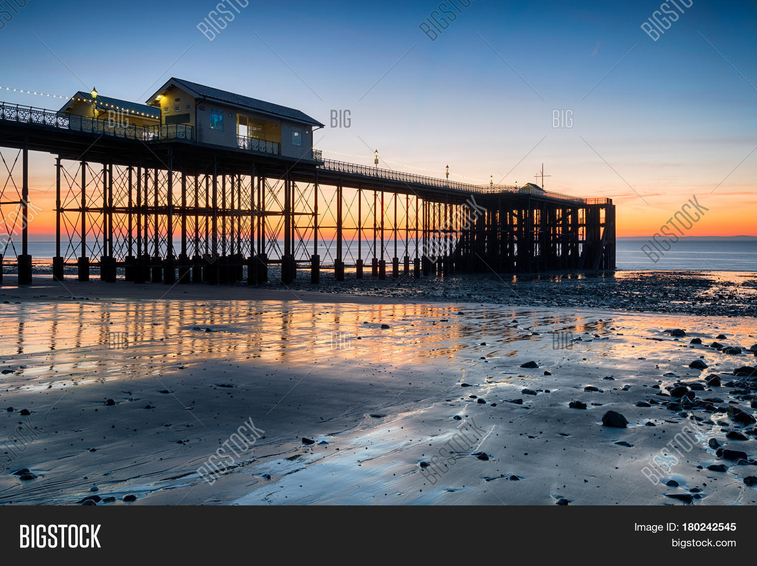 Sunrise Penarth Pier Image & Photo (Free Trial) | Bigstock