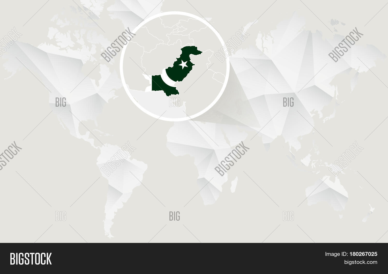 Pakistan Map Flag Vector & Photo (Free Trial) | Bigstock