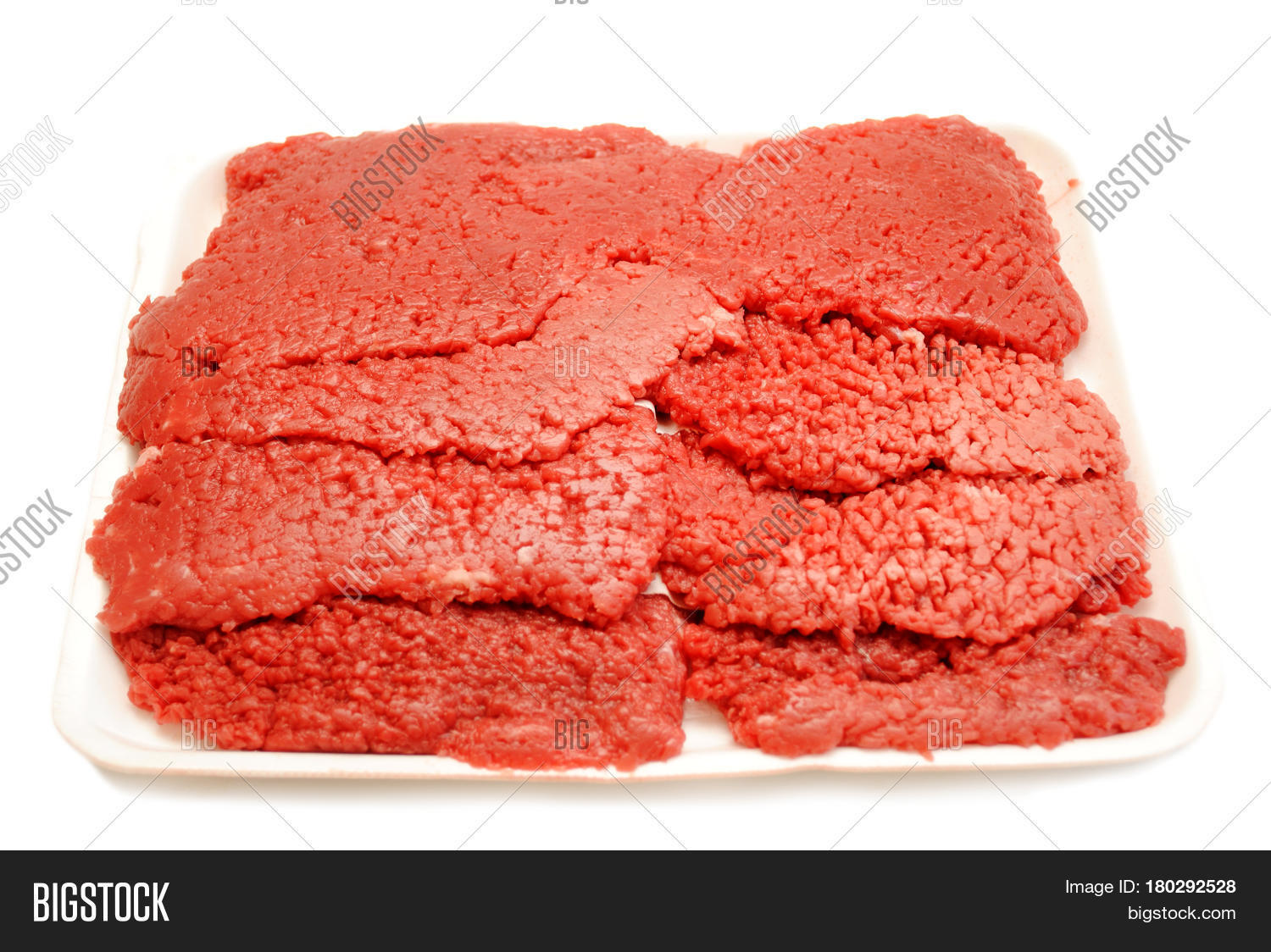 Many Raw Cube Steaks Isolated Over Image & Photo | Bigstock