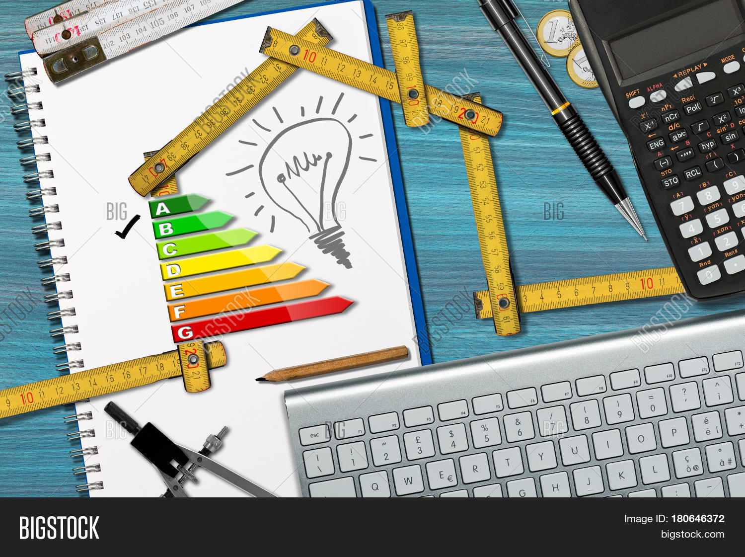 Wooden Ruler On Desk Image & Photo (Free Trial) | Bigstock