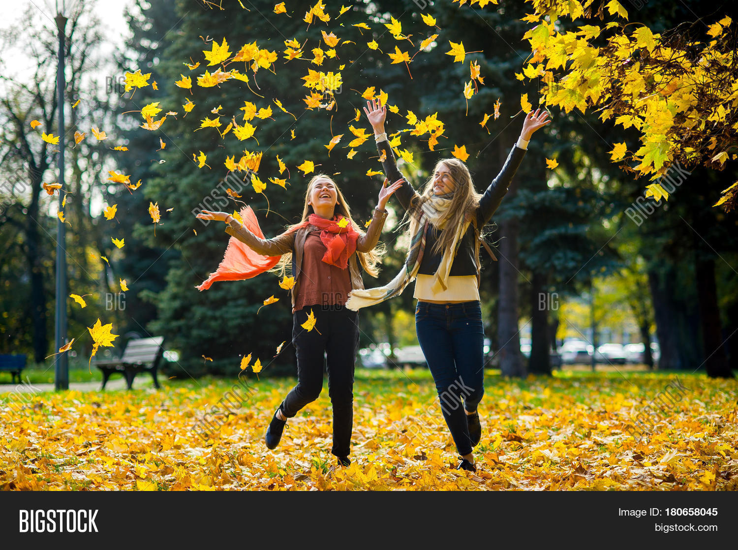 Two Girls Cheerfully Image & Photo (Free Trial) | Bigstock