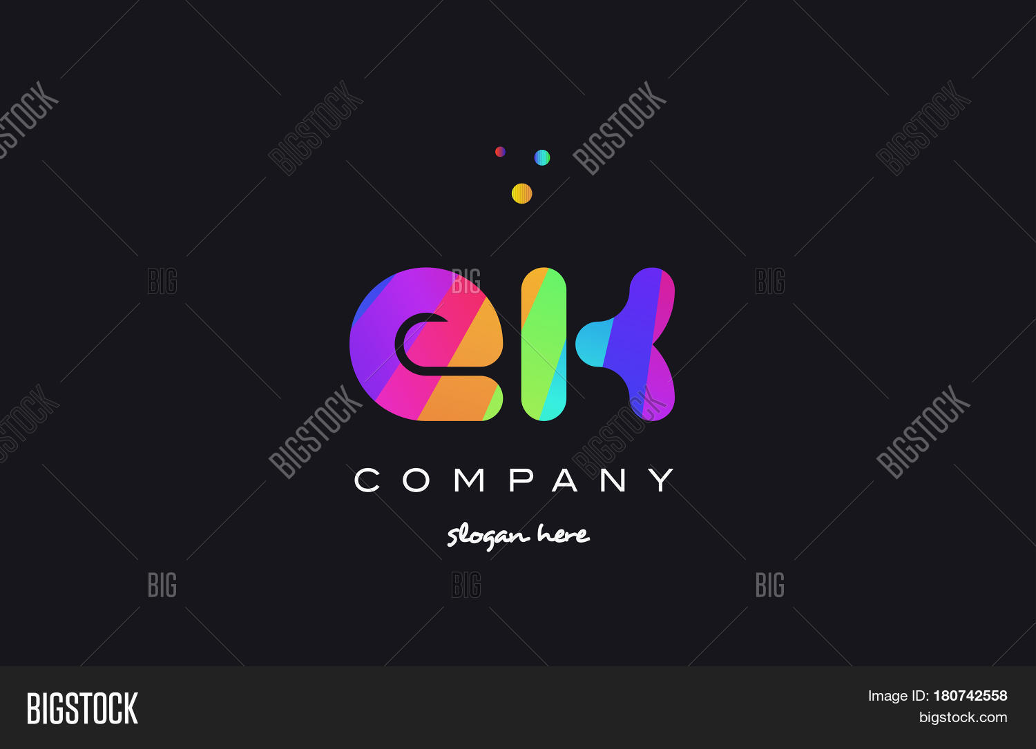 Ek E K Colored Vector & Photo (Free Trial) | Bigstock