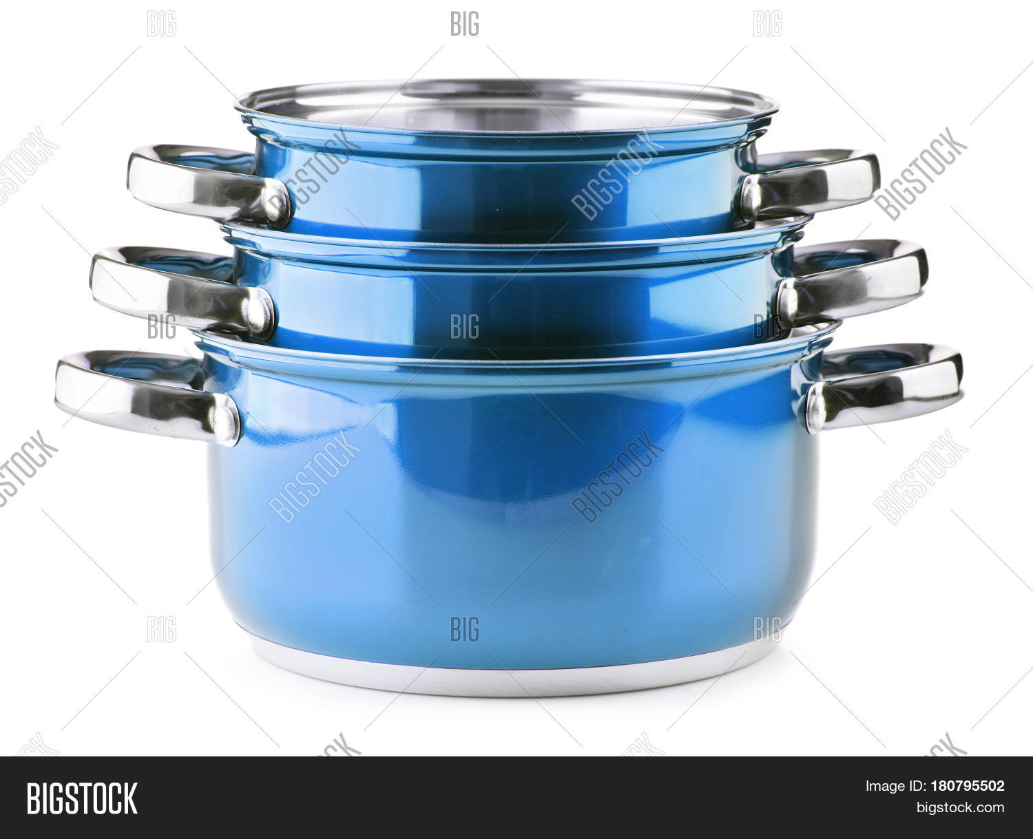 Steel Pots Isolated On Image & Photo (Free Trial) | Bigstock