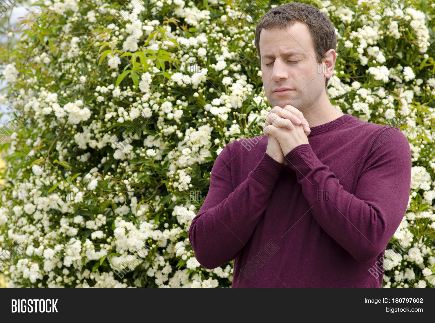 Man Praying His Hands Image & Photo (Free Trial) | Bigstock