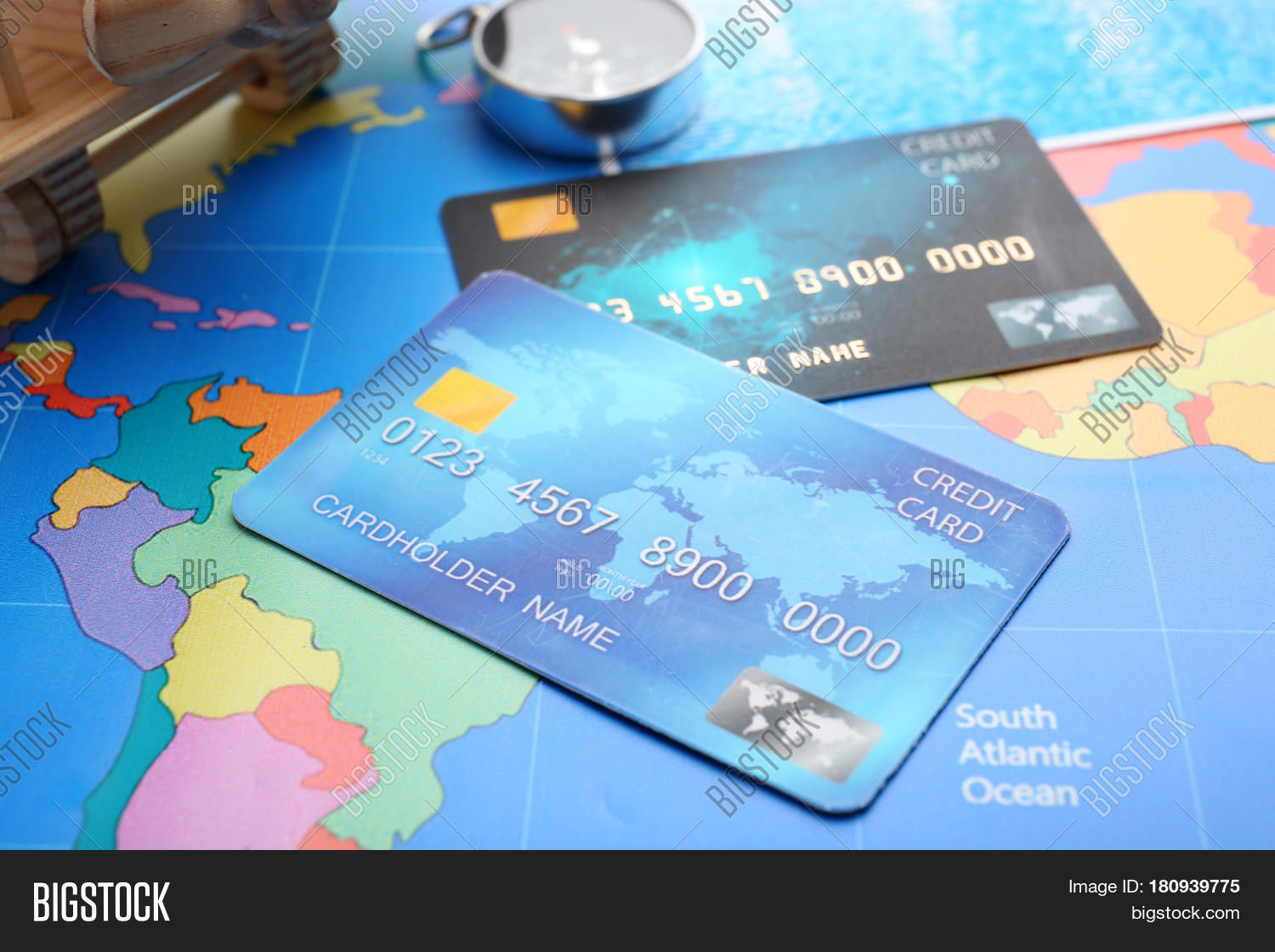 Credit Cards On World Image & Photo (Free Trial) | Bigstock