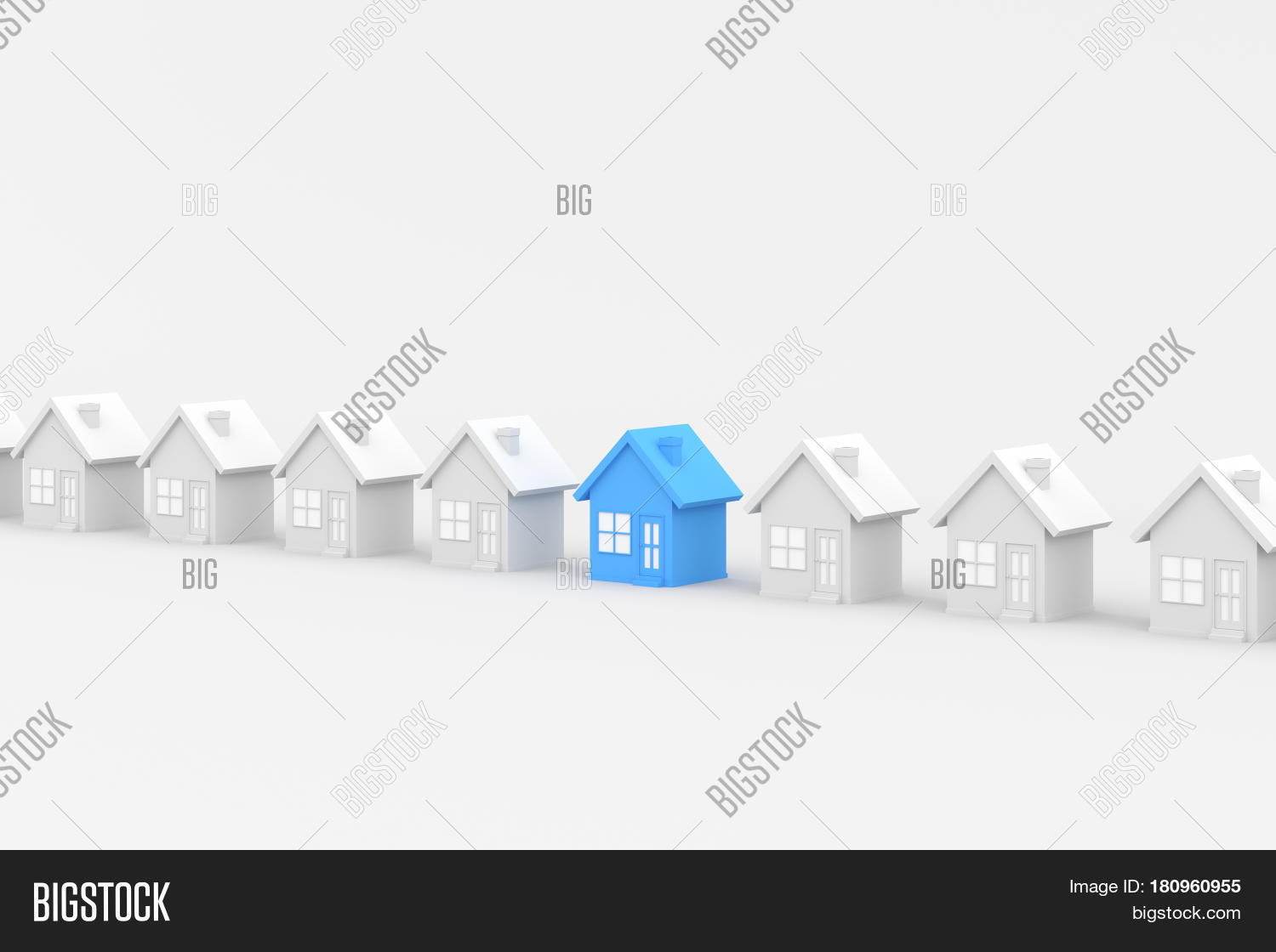 Blue White House On Image & Photo (Free Trial) | Bigstock
