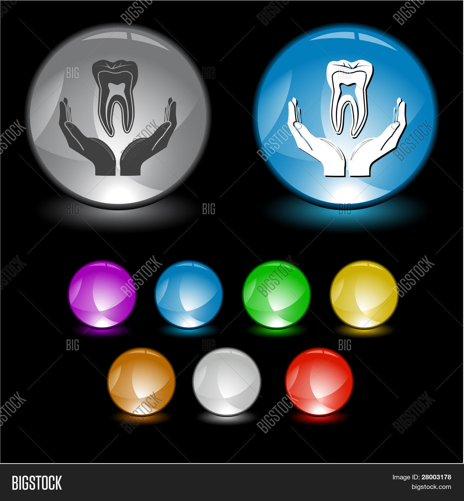 Tooth Hands. Vector Vector & Photo (Free Trial) | Bigstock