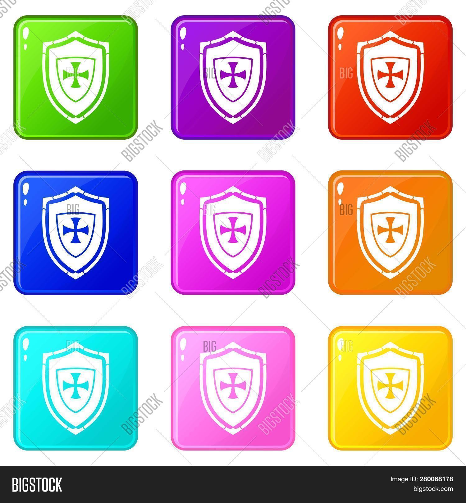 Shield Cross Icons 9 Image & Photo (Free Trial) | Bigstock
