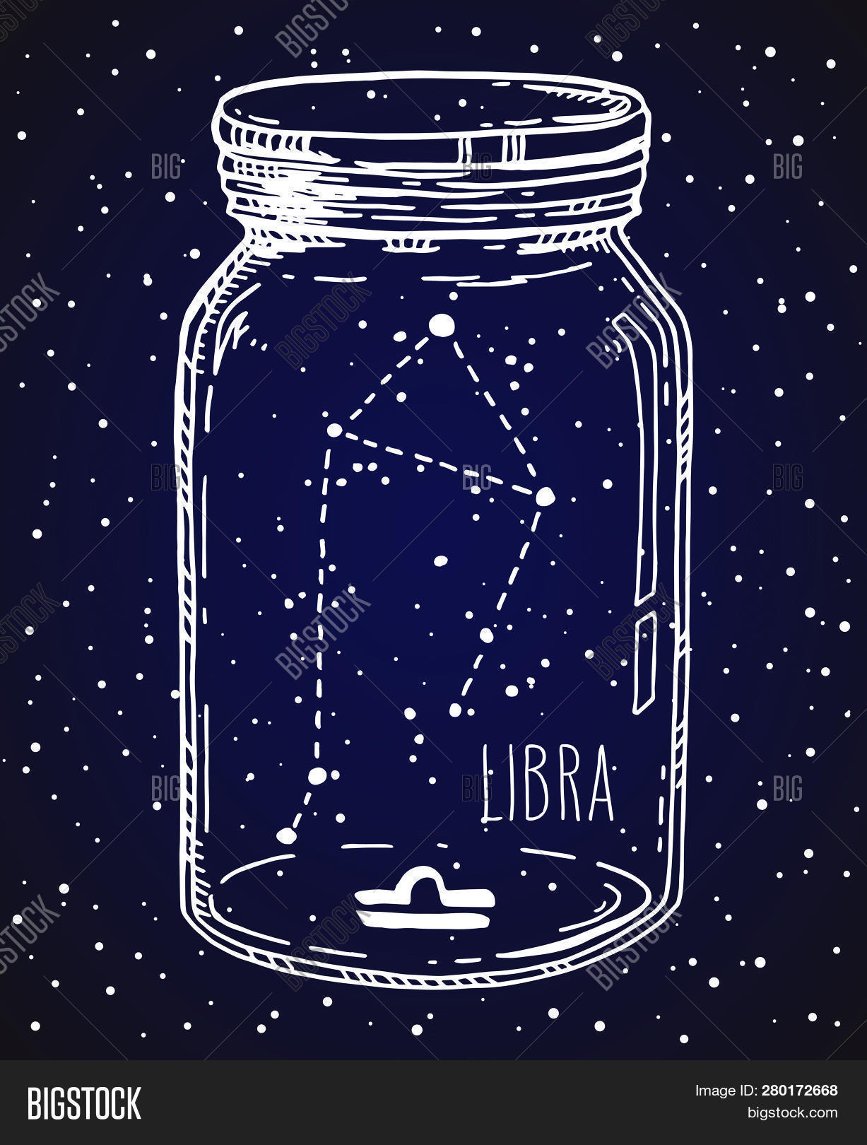 Libra Hand Drawn Vector & Photo (Free Trial) | Bigstock