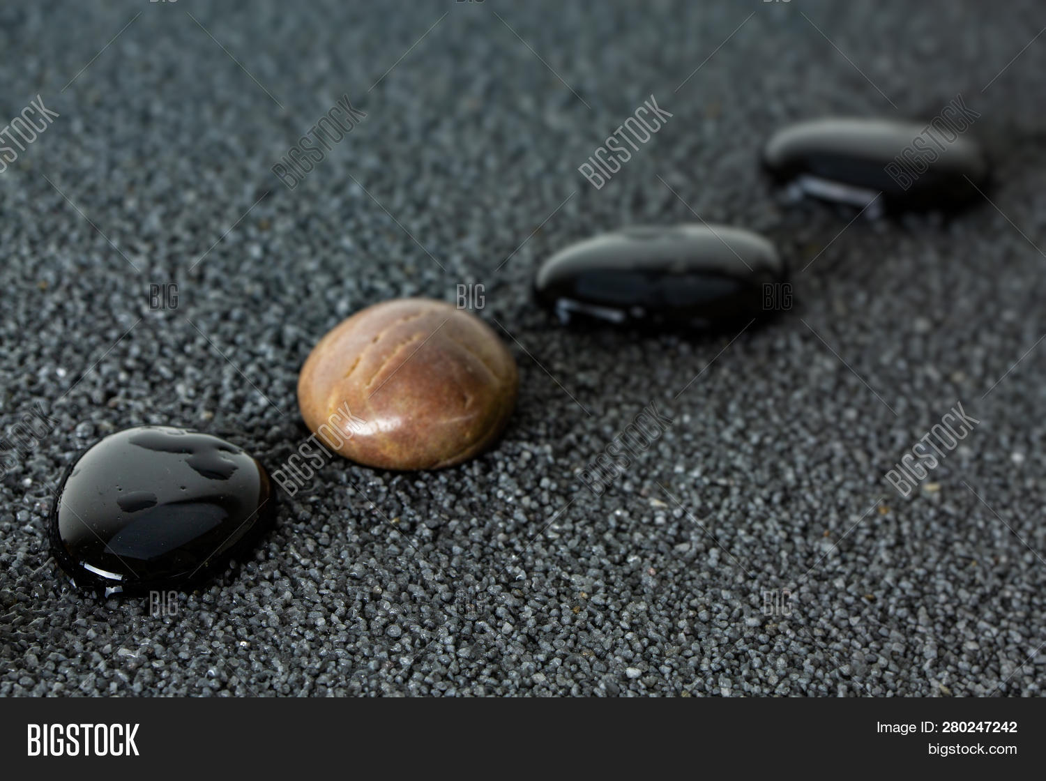 Black Pebbles On Black Image & Photo (Free Trial) | Bigstock