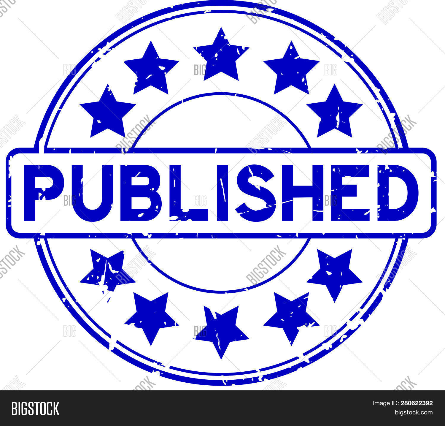 Grunge Blue Published Vector & Photo (Free Trial) | Bigstock