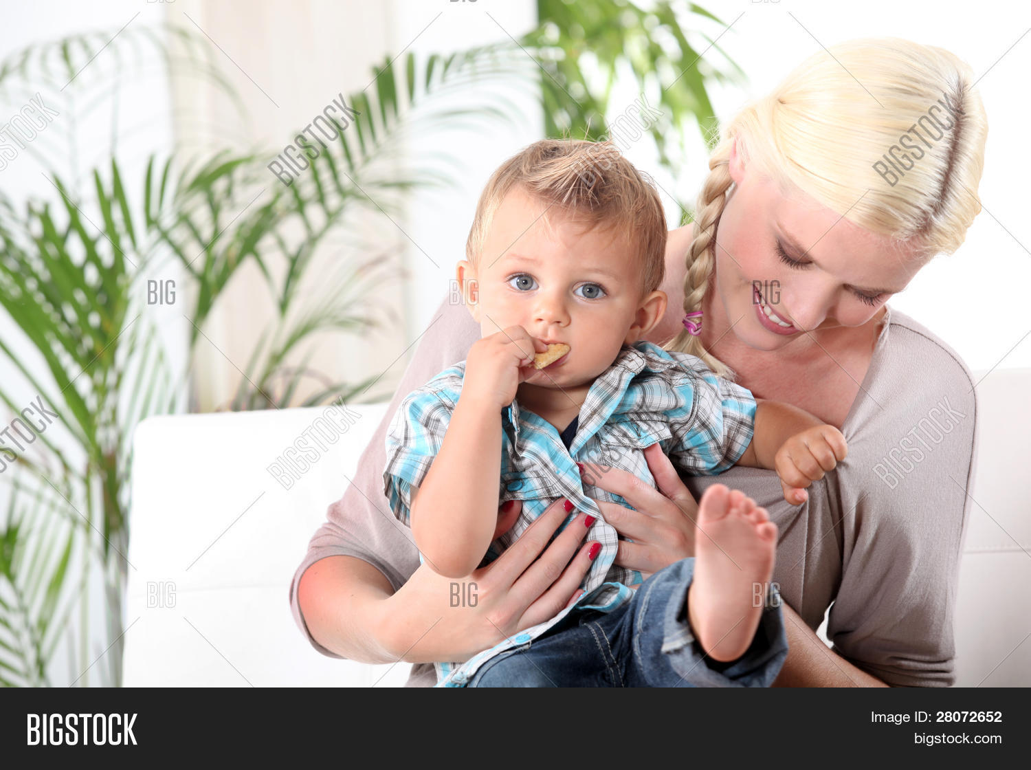 Mother Baby Sitting On Image & Photo (Free Trial) | Bigstock