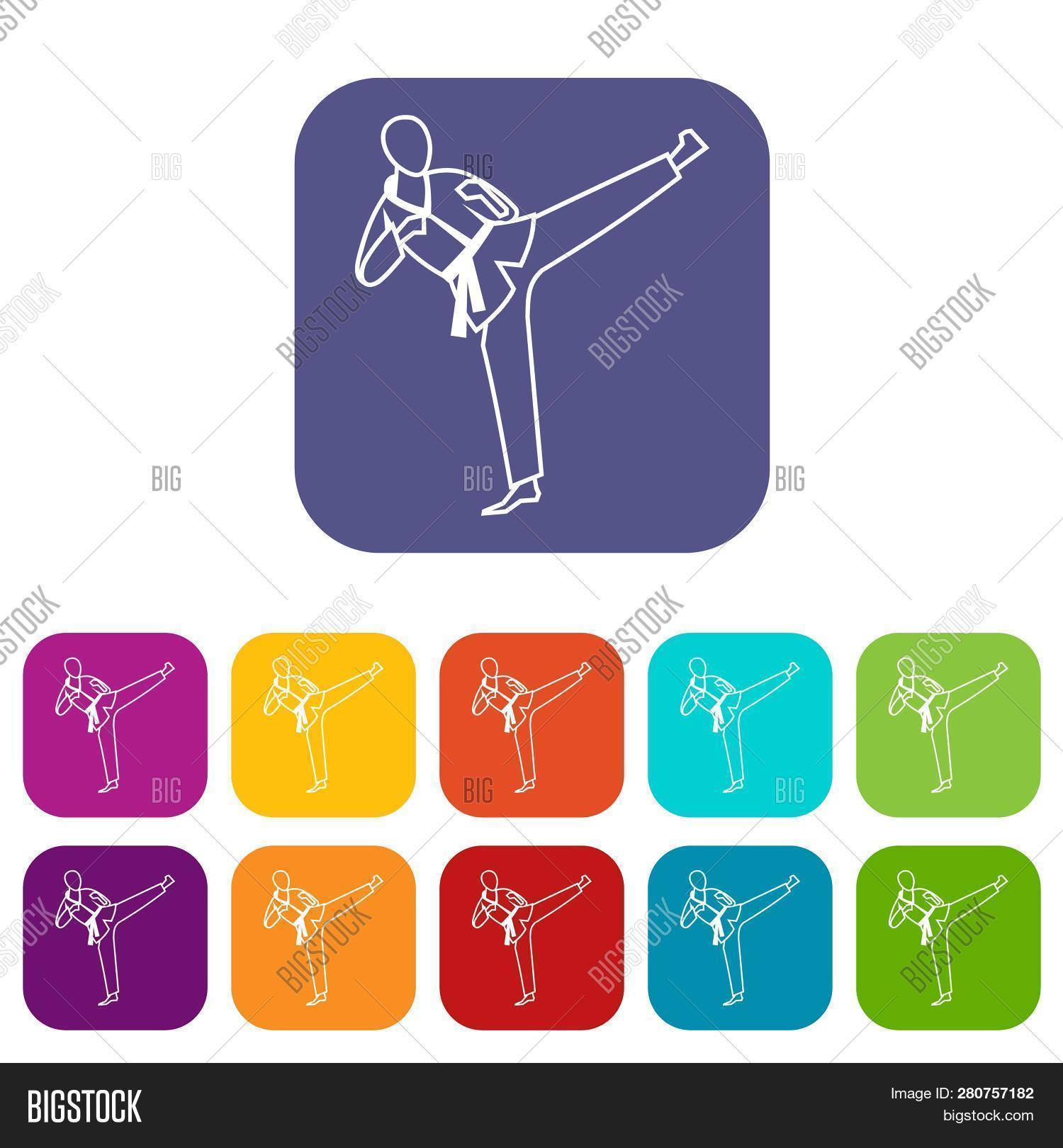 Wushu Master Icons Set Image & Photo (Free Trial) | Bigstock