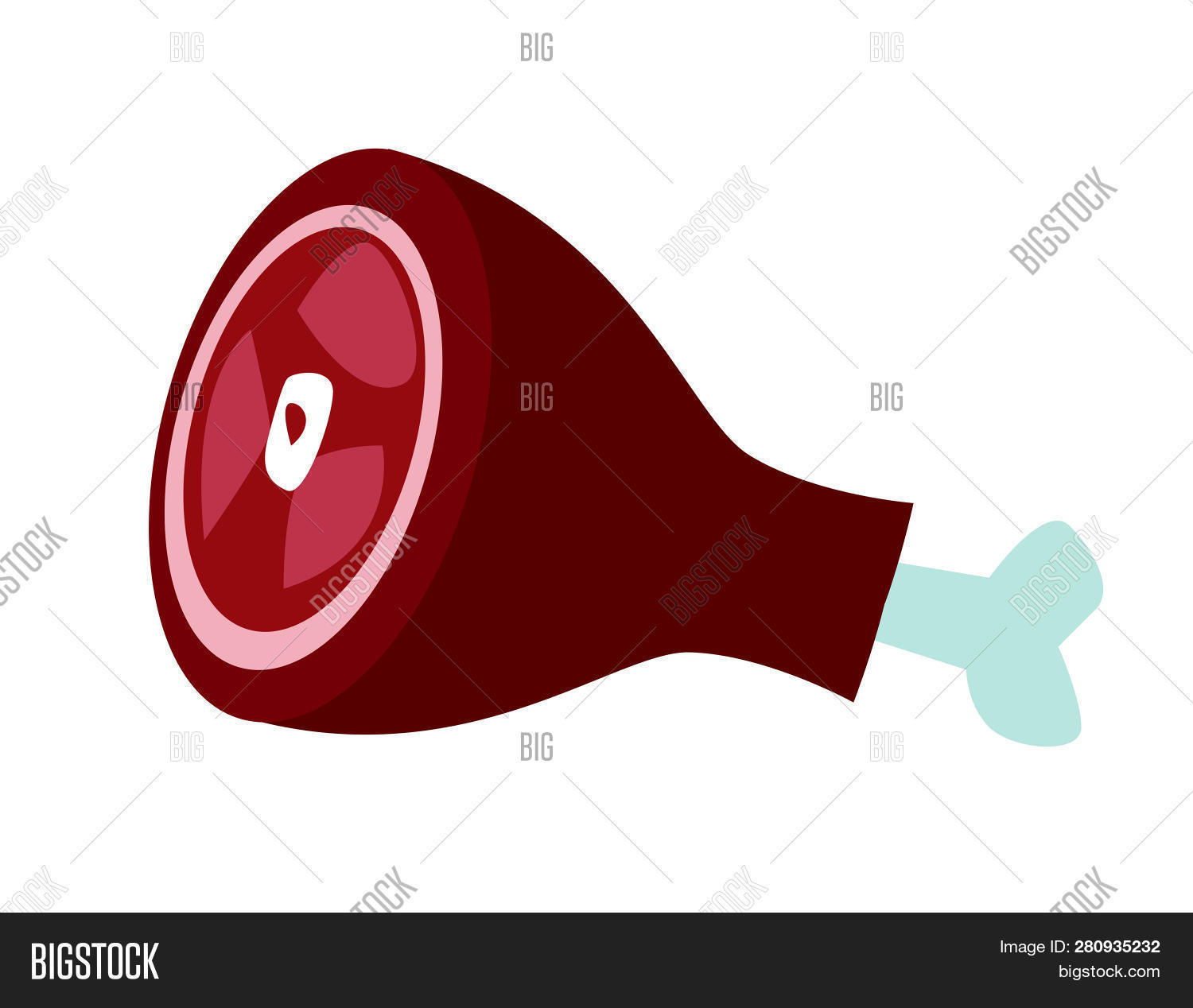 Fresh Cartoon Ham Vector & Photo (Free Trial) | Bigstock