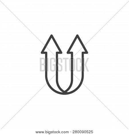 Double Arrow Line Vector & Photo (Free Trial) | Bigstock