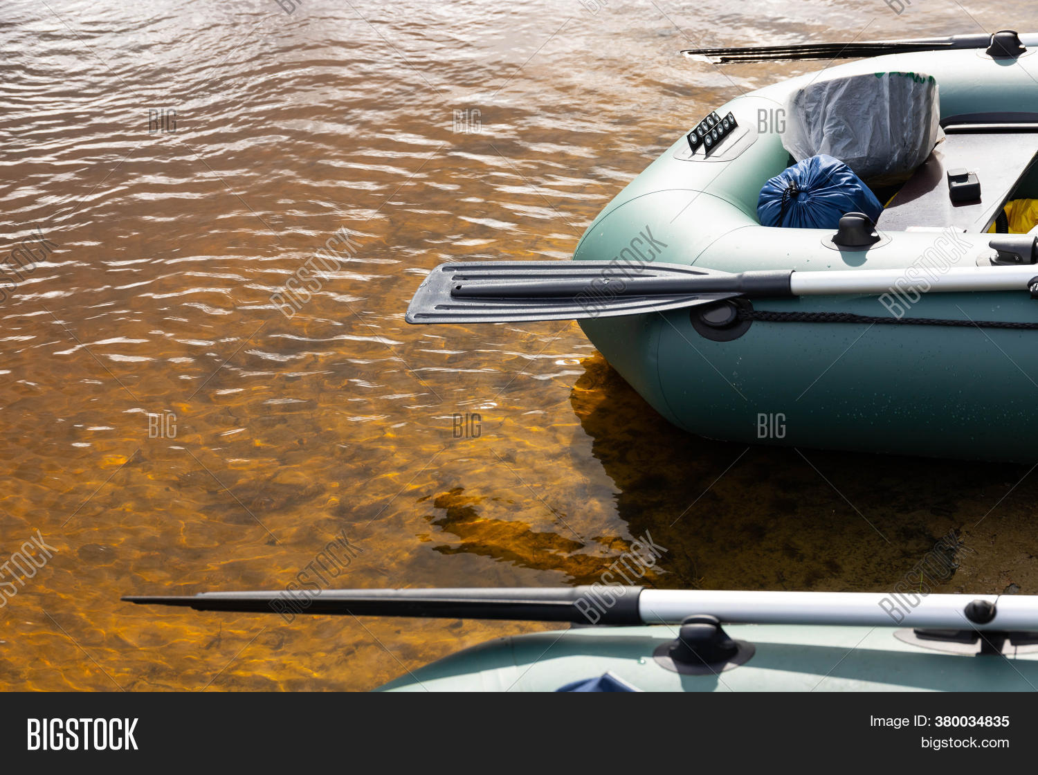 Inflatable Green Boat Image & Photo (Free Trial) | Bigstock