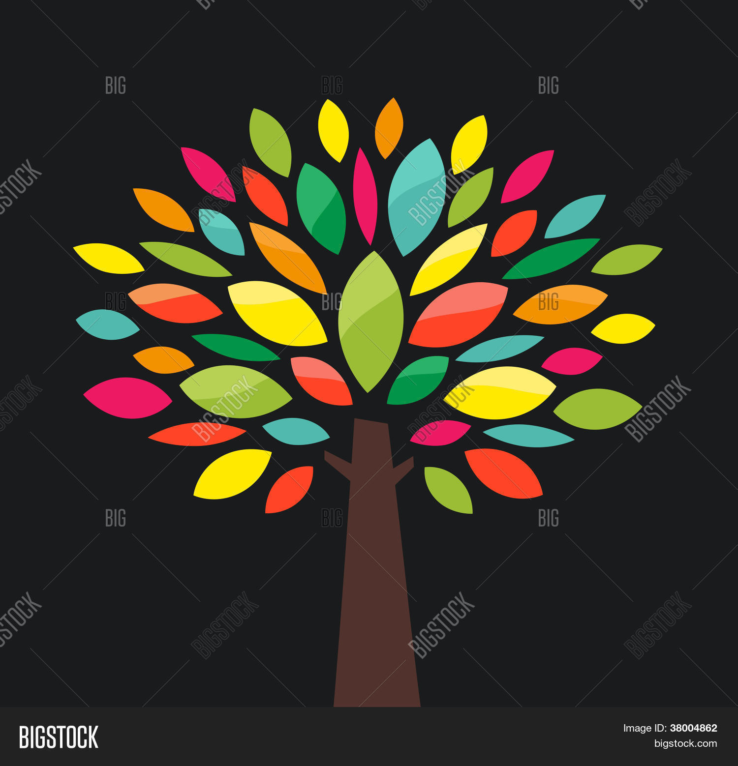 Stylized Tree Vector & Photo (Free Trial) | Bigstock